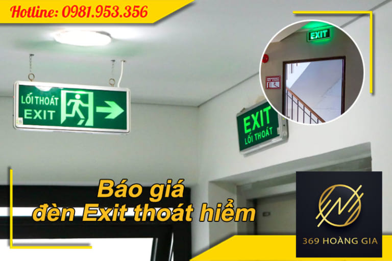 Báo giá đèn Exit thoát hiểm các loại | 369 Hoàng Gia